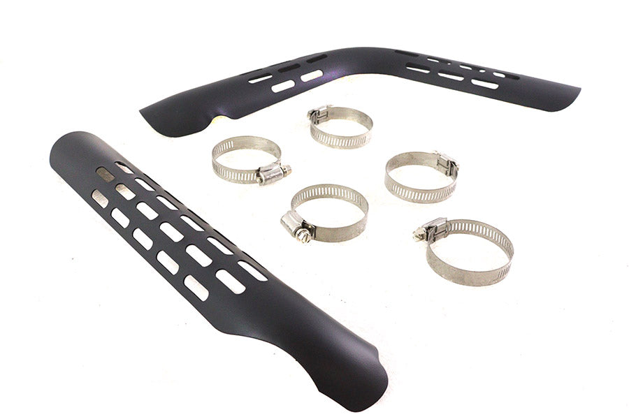 HARLEY Exhaust Heat Shield Set Perforated Style Black fits 1986-1999 F ...