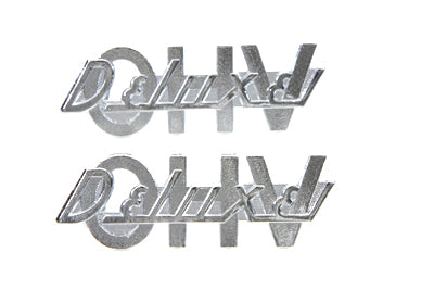 HARLEY Fender Emblem Set inchDeluxe Overhead Valve inch fits 1952-1957 ...
